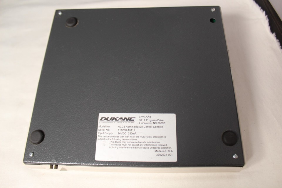 Dukane ACC5 Administrative Control Console W/ Handset | eBay