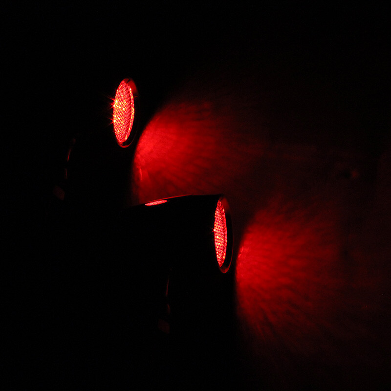 Motorcycle Bullet Red Brake LED Running Turn Signal Tail Light Bobber ...