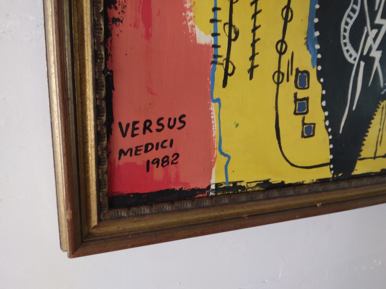Jean-Michel Basquiat - 1982 Versus Medici Painting Framed | eBay
