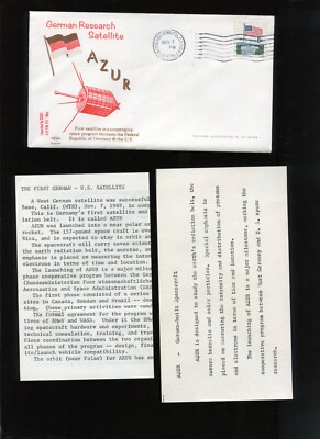 AZUR SATELLITE NOV 7 1969 SPACECRAFT SWANSON COVER DC90 | eBay