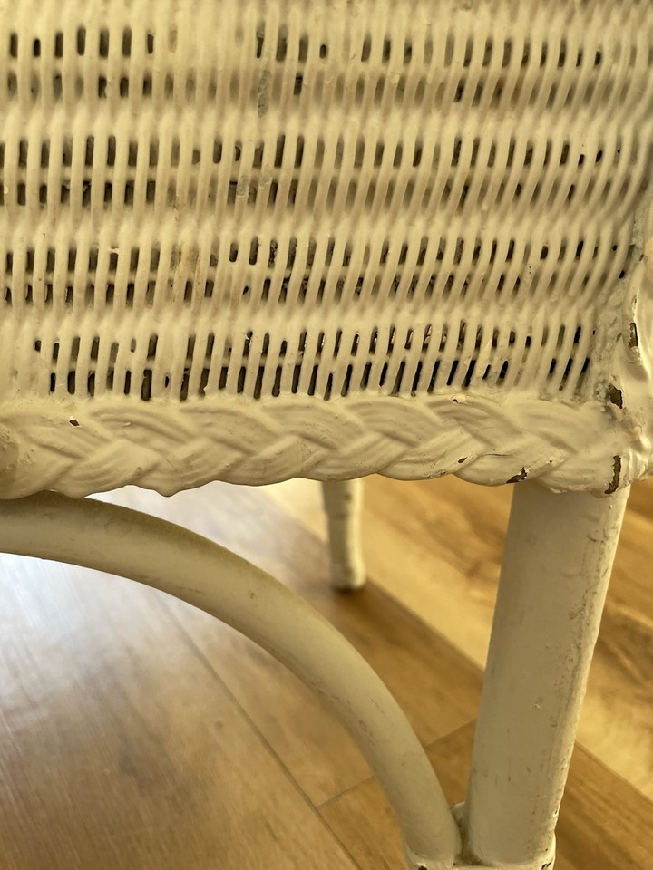 Lloyd Loom Chair, White Vintage | eBay UK