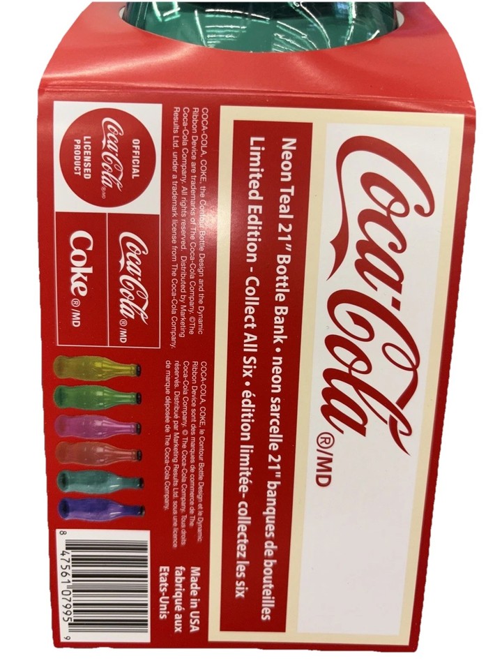 Large Cola Bottle Piggy Bank Coin Storage Box Coke Kids Tall Money Safe ...