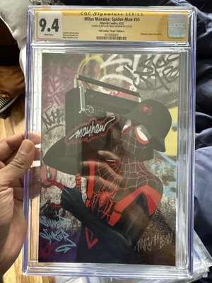 MILES MORALES SPIDER-MAN #35 VIRGIN VARIANT CGC 9.4 SS SIGNED BY MIKE ...