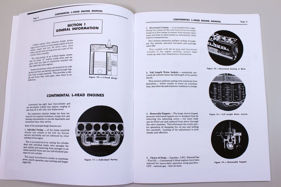 Continental L-Head Y112 F124 Engine Motor Service Repair Owners ...