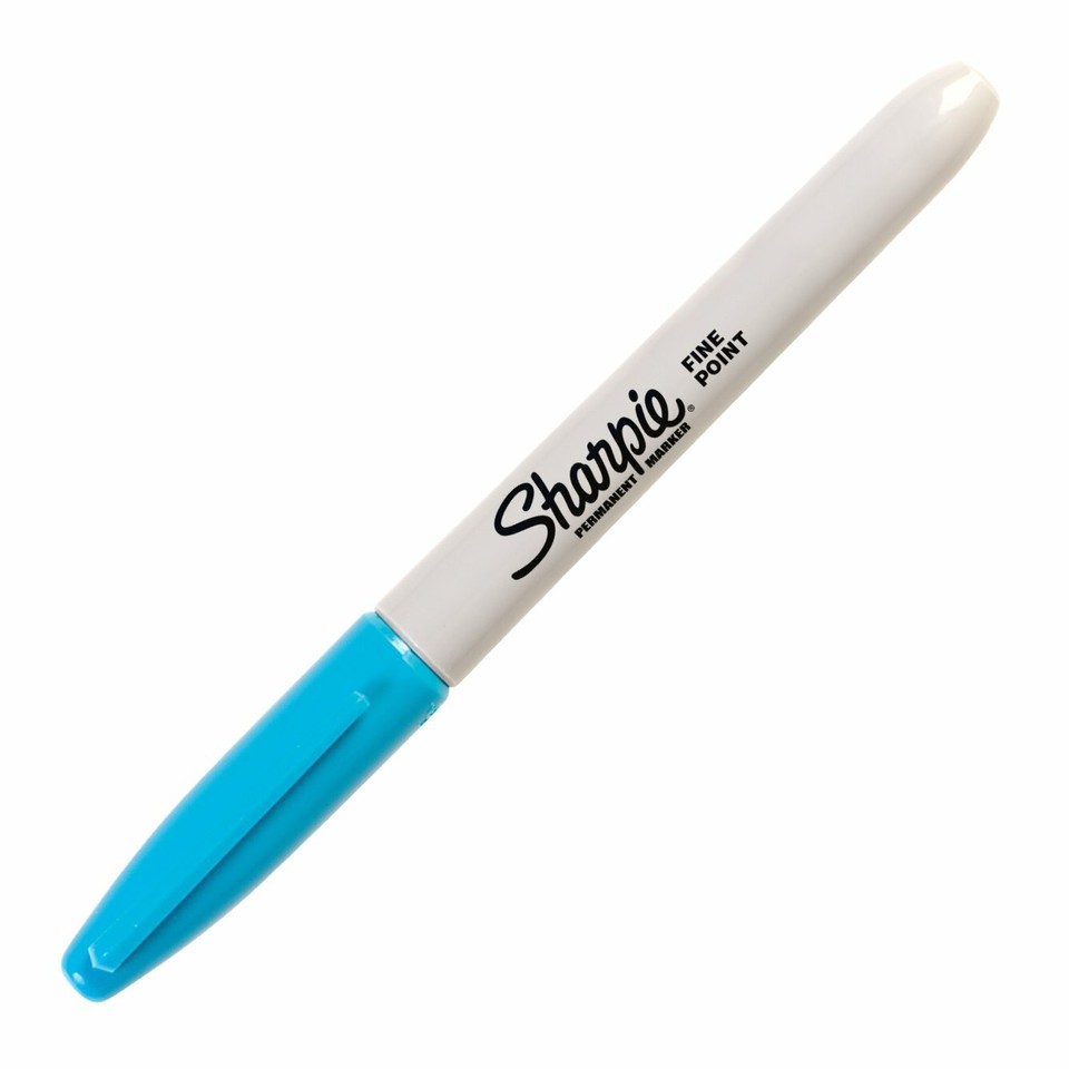 30133 Sharpie Fine Point Permanent Marker, Original Sharpie, Turquoise ...