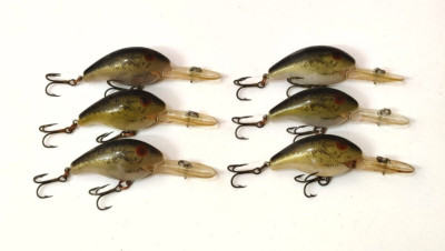 (6) Vintage Rebel Naturalized Deep Wee R Crankbait Fishing Lures Lot of ...
