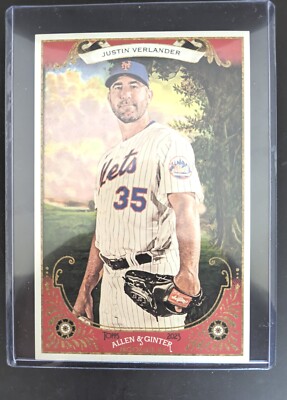 2023 Topps Allen & Ginter JUSTIN VERLANDER Mets OVERSIZED BOX TOPPER BC ...