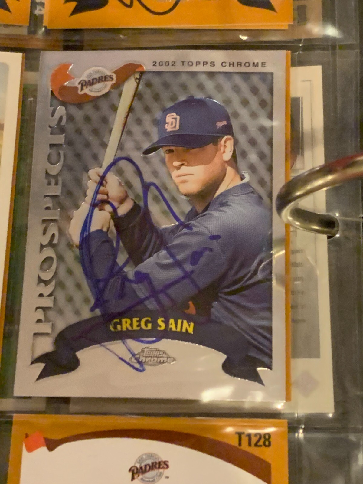 GREG SAIN AUTOGRAPHED SIGNED 2002 TOPPS CHROME CARD PADRES COA | eBay