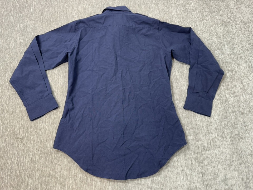 Vintage US AIR FORCE Shirt 14.5 x 32 Poly Wool TROPICAL BLUE AF SHADE ...
