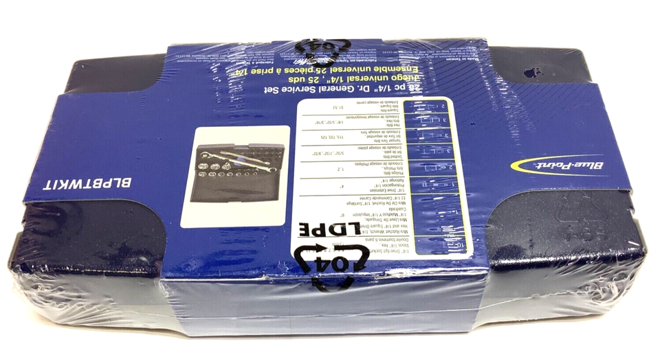 Blue Point BLPBTWKIT 25-piece 1/4" drive Socket / Hex Bit Ratchet Set ...