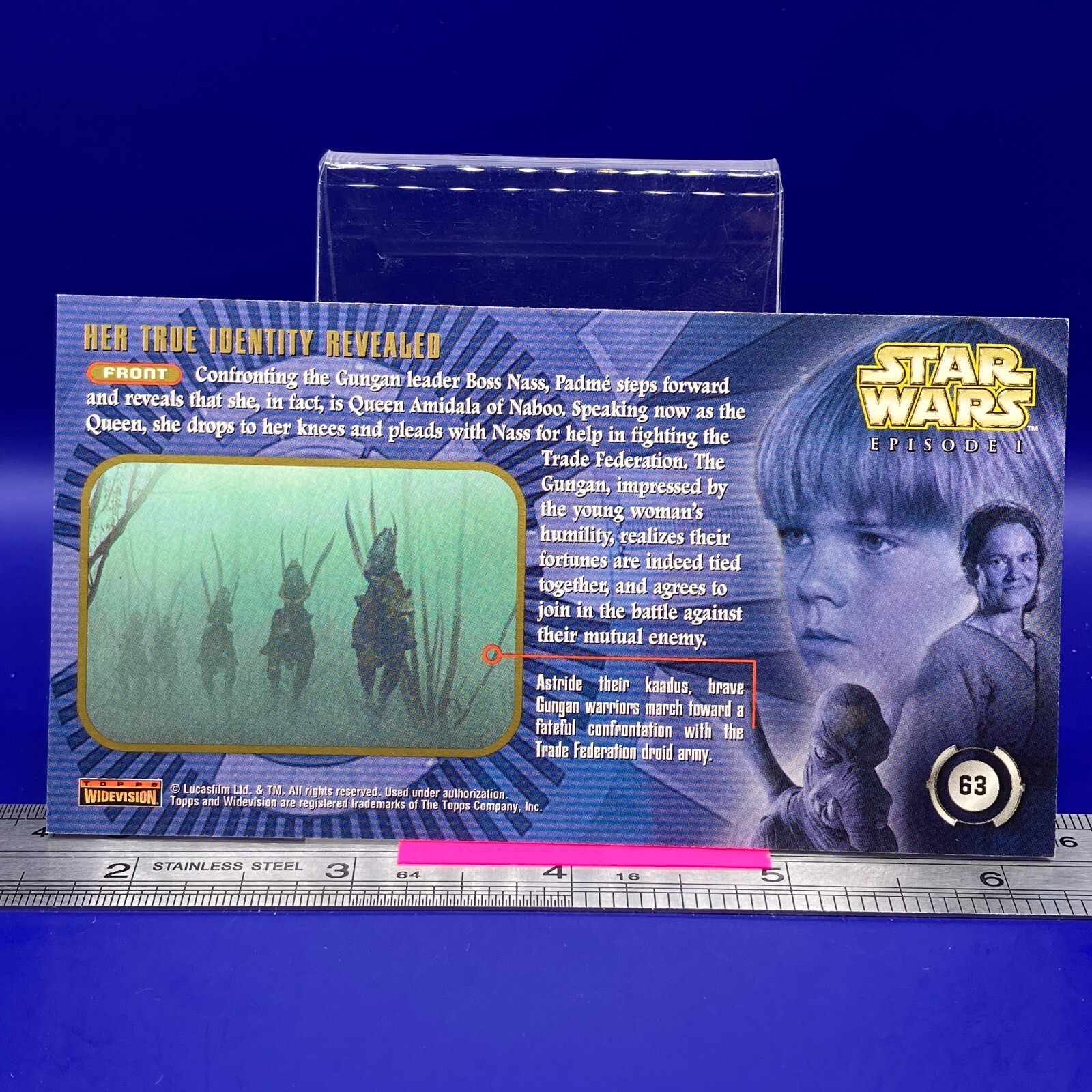 STARWARS Episode1 HER TRUE IDENTITY REVEALED 63 TOPPS Card Wide Vision ...