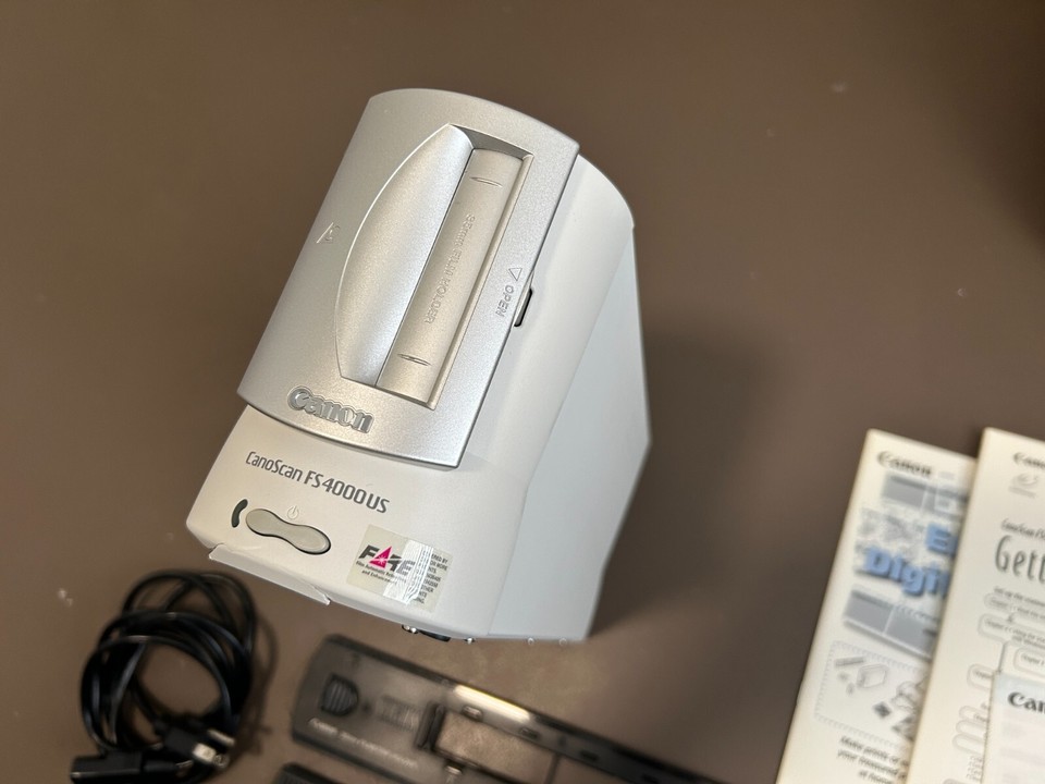 Canon CanoScan FS-4000 US Film Scanner | WITH FILM TRAYS, CABLES ...