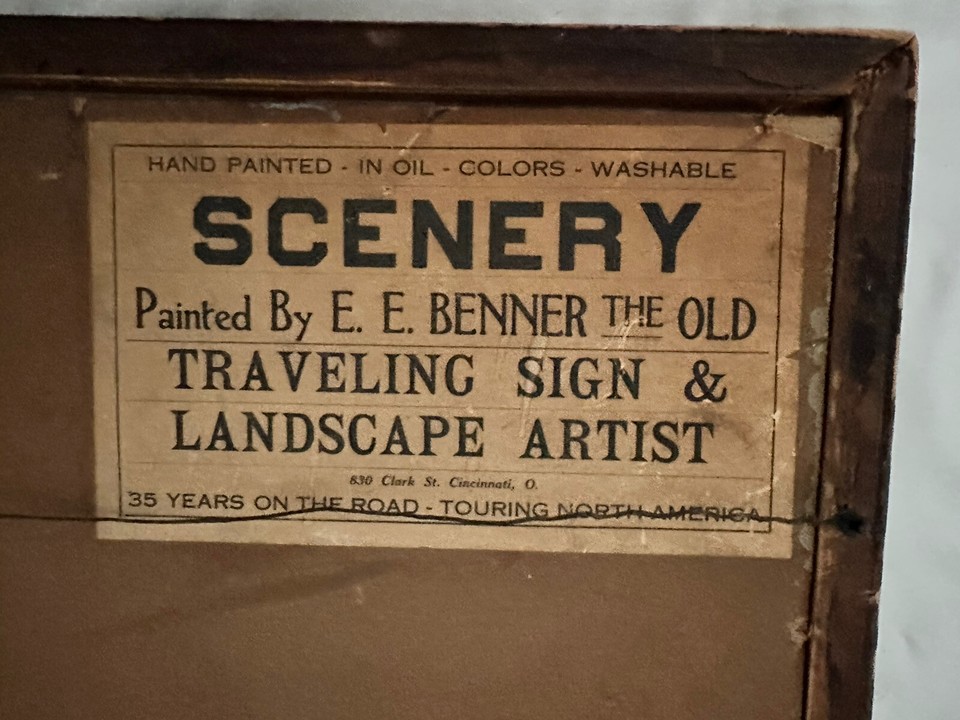 Original Antique Oil Painting by E. E. Benner 20th Century Artist 30x16 ...