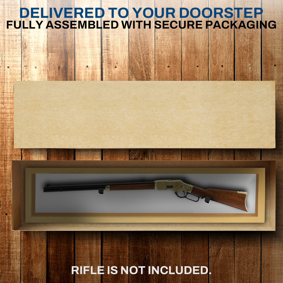 1 Single Rifle Gun Cabinet Display Case Wall Rack Replica Airsoft Civil ...