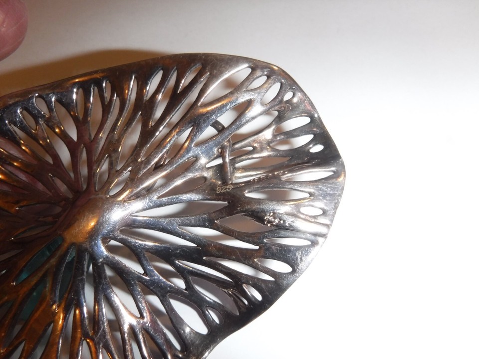 Hagit Gorali Israel Sterling 925 Openwork Pendant Kalos Lily Design ...