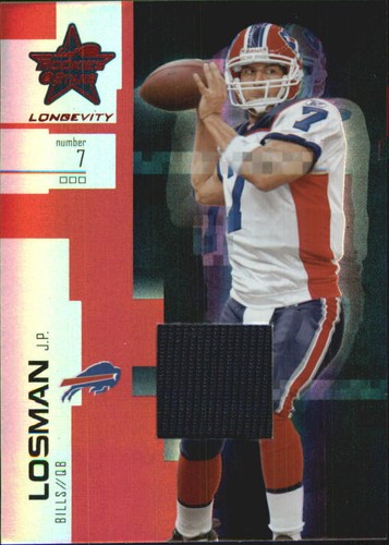 2007 Leaf Rookies & Stars Longevity - Ruby Materials #52 J.P. Losman ...