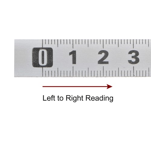 Adhesive Back Tape Measure 200cm Left to Right Read Steel Sticky Ruler ...