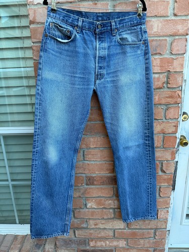 Vintage 80s Levis 501 Blue Button fly Denim Made in USA Jeans Actual 32x31 | eBay