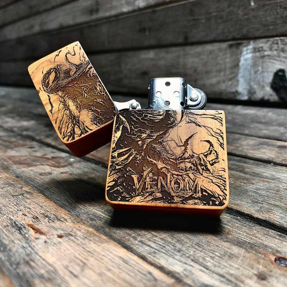Venom Java Teakwood Engraved Lighter, Smoker Gift | eBay