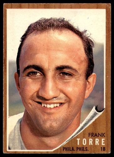 1962 Topps #303 Frank Torre Excellent+ Phillies ID:189103 | eBay