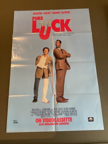 PURE LUCK Original Video Movie Poster 1991 Glover Short | eBay
