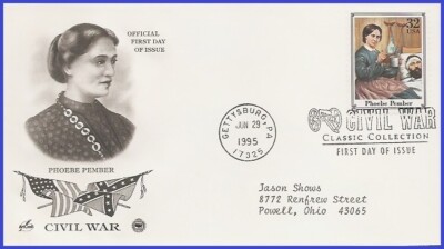 USA3 #2975r ADDR PCS ARTCRAFT FDC Civil War - Phoebe Pember | eBay