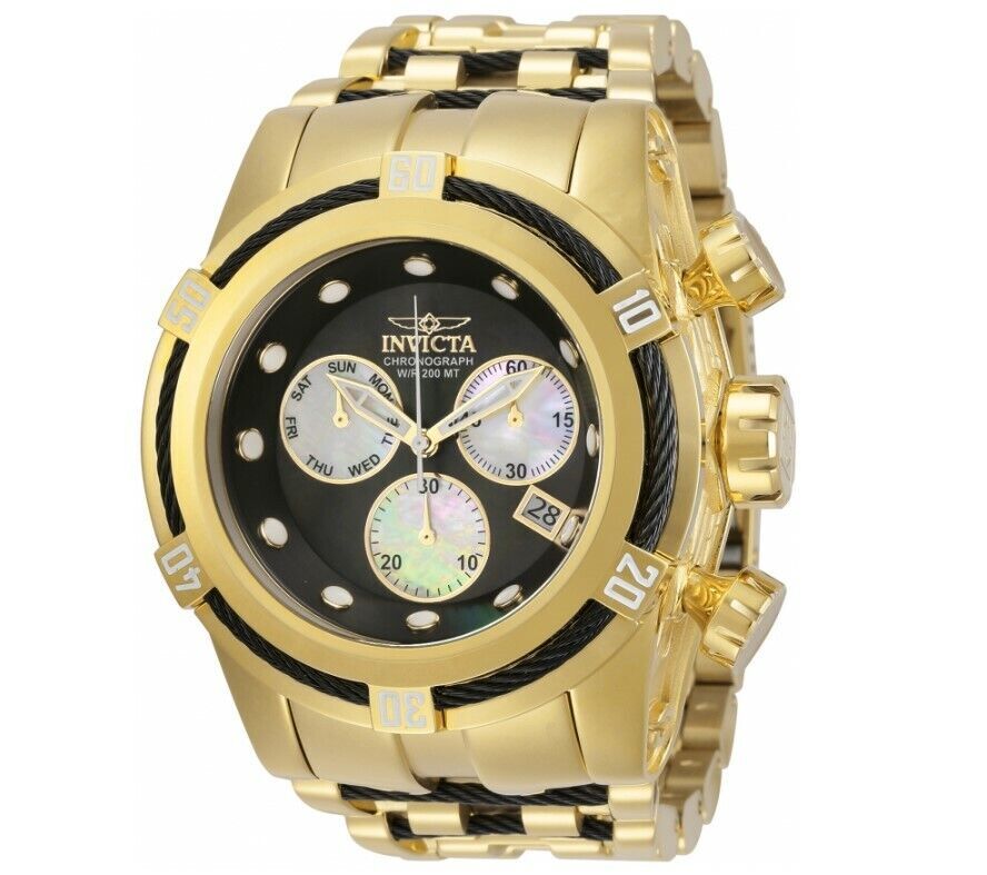 Invicta 28153 53mm Black, Gold Case Stainless Steel Bracelet for sale ...