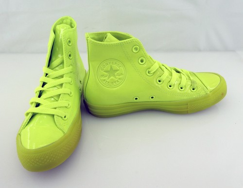 Converse Shoes Chuck Taylor All Star Hi Neon Yellow Sneakers Mismatch ...