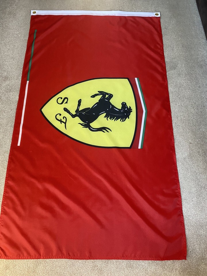 FORMULA 1 FERRARI FLAG WITH ITALIAN COLOURS- F1 Flag 3x2ft , LECLERC ...