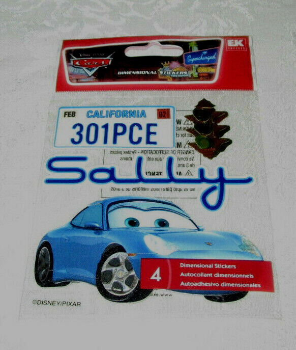 Disney PIXAR Cars SALLY SC Dimensional Stickers 4 Pieces EK Success ...
