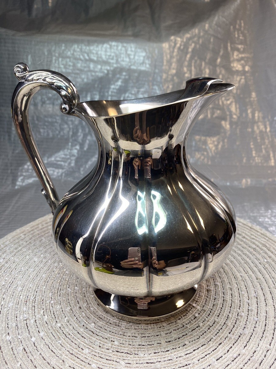 Sheffield Silver Water Pitcher Antique English Sheffield Silver Plate