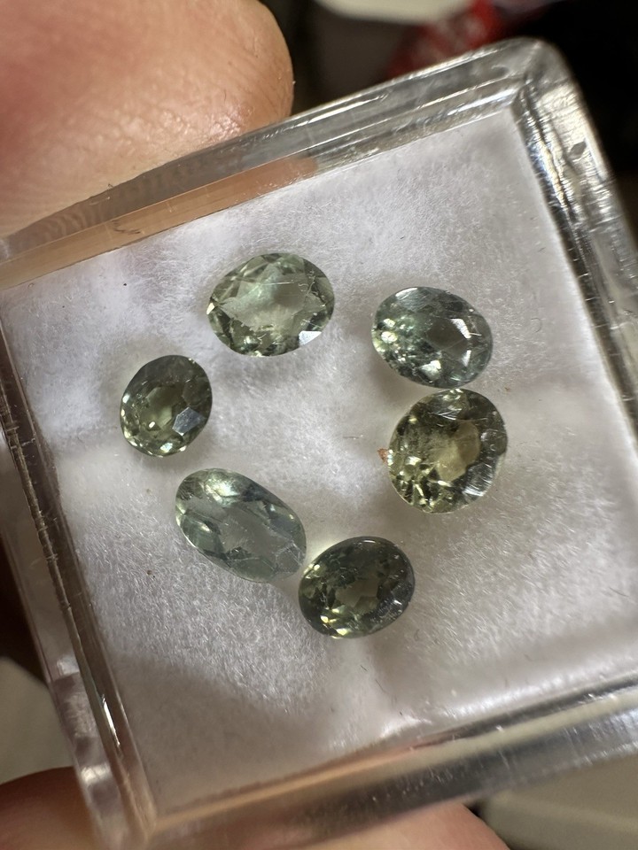 Lot Of 6 Natural Fine ALEXANDRITE 3.08ct Tw Gemstone Oval Green Purple ...