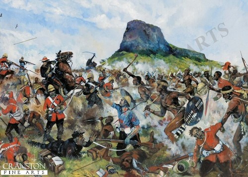 2 x Battle of Isandlwana Zulu war Military art postcards by Jason Askew ...