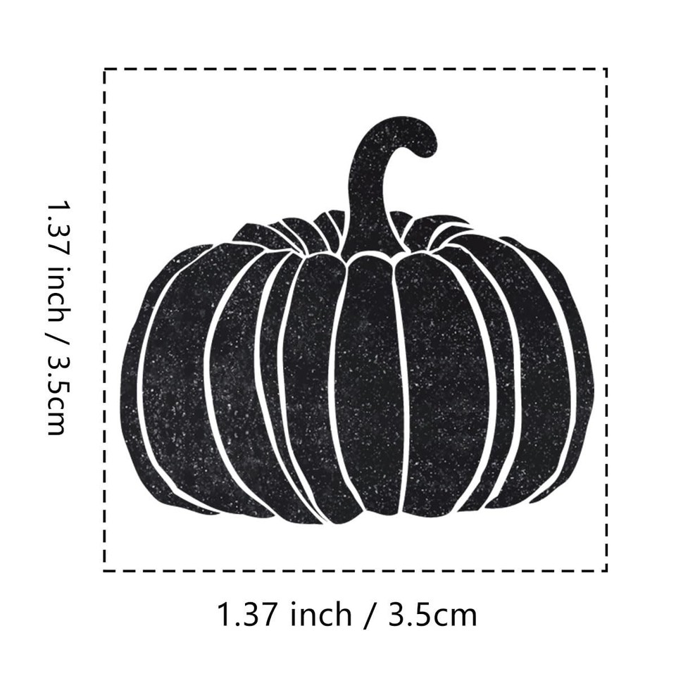 Pumpkin Rubber Stamp 1-1/3 Medium Stamp For Scrapbooking Card Making ...