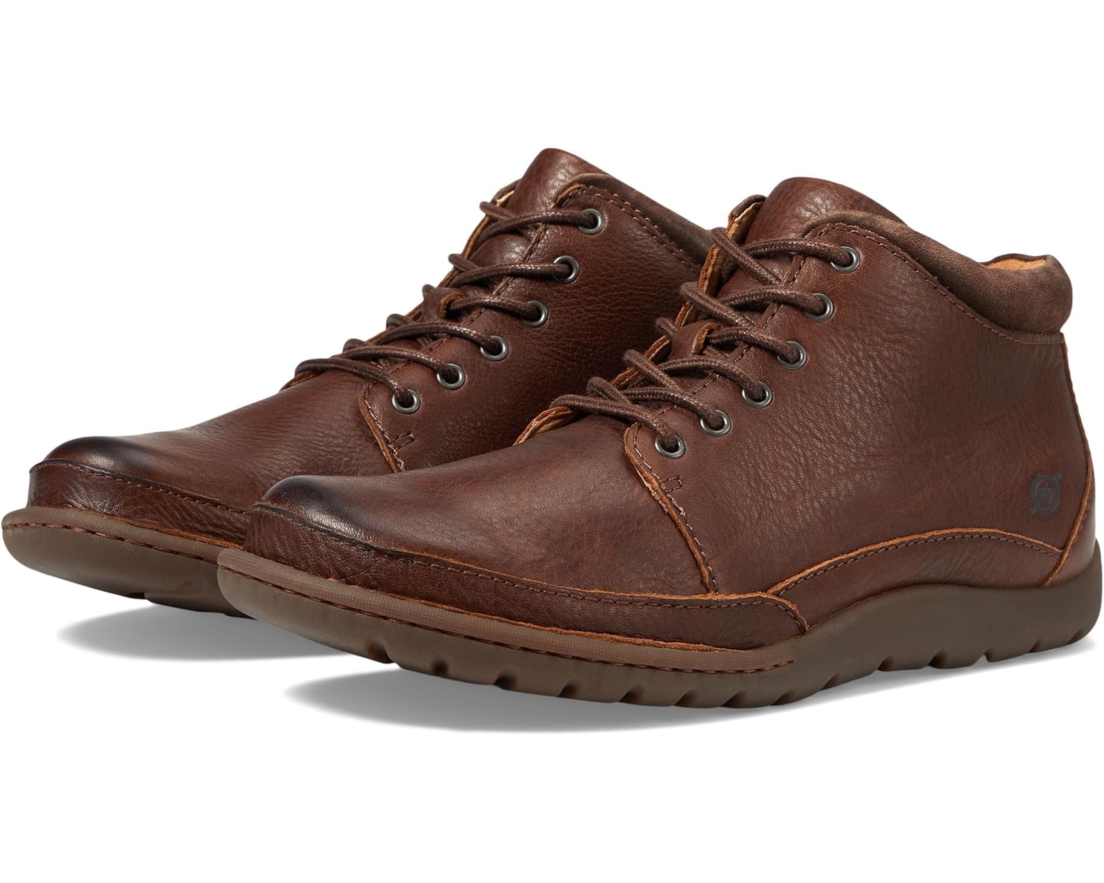 Born Nigel Mens Chukka Boot Brown Leather Round Toe Mid Top Lace-Up ...