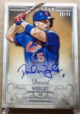 2016 Topps Five Star David Wright On Card Autograph #'d 25 of 25 New ...