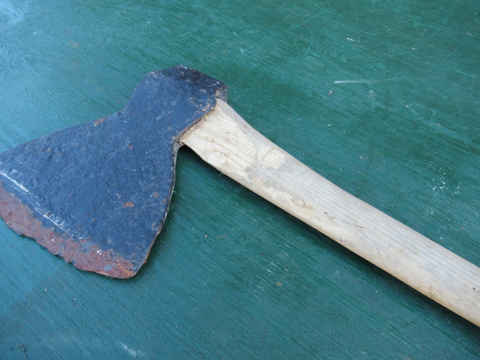 ANTIQUE Broad Axe 6+" Head Made by Blacksmith with 40" Wooden Handle ...