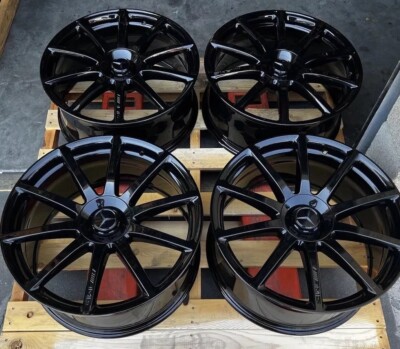 20" Mercedes-Benz S65 S63 AMG Black Wheels Rims S550 | 9.5" | 39 Offset ...