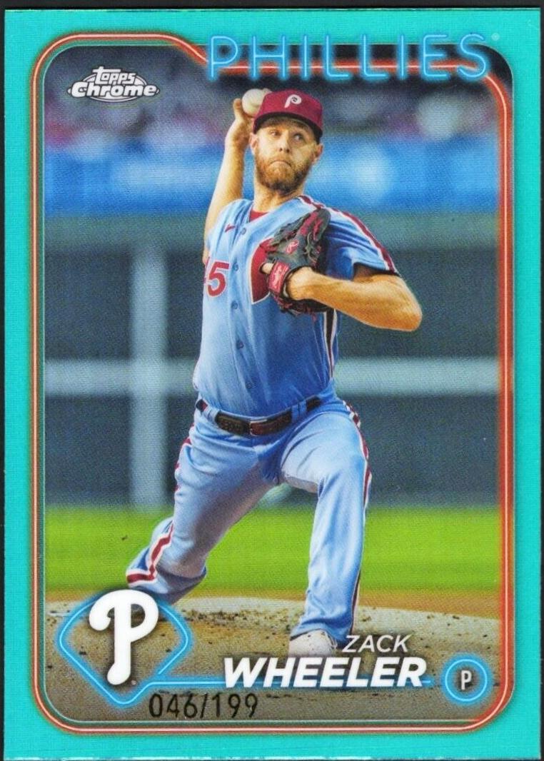 2024 Topps Chrome - Zack Wheeler #25 Aqua Refractor /199 for sale ...