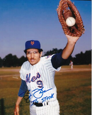 GEORGE THEODORE "THE STORK NEW YORK METS ACTION SIGNED 8x10 | eBay