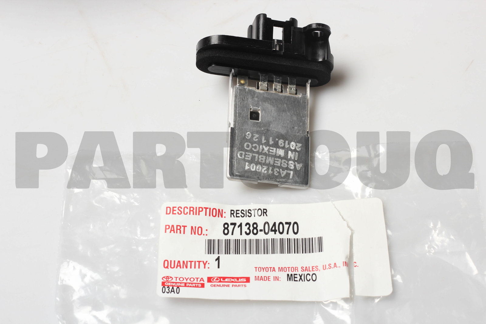 8713804070 Genuine Toyota RESISTOR, BLOWER **VIN** *USA* 87138-04070 | eBay