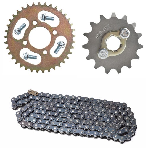 37T Rear + 15T Front Sprocket + 420 Chain for Dirt Bike Buggy ATV Quad ...