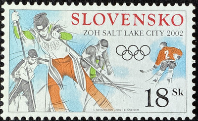 2002 Slovakia Winter Olympics Themed Stamp MNH, SC#395 (CV $1.60) | eBay