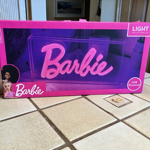 Barbie Light TABLE LAMP Pink Purple USB Powered 12" x 6" w/ Cord NEW IN ...