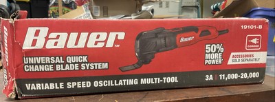 Bauer Variable Speed Corded Oscillating Multi-Tool - Item #19101-B Tool ...