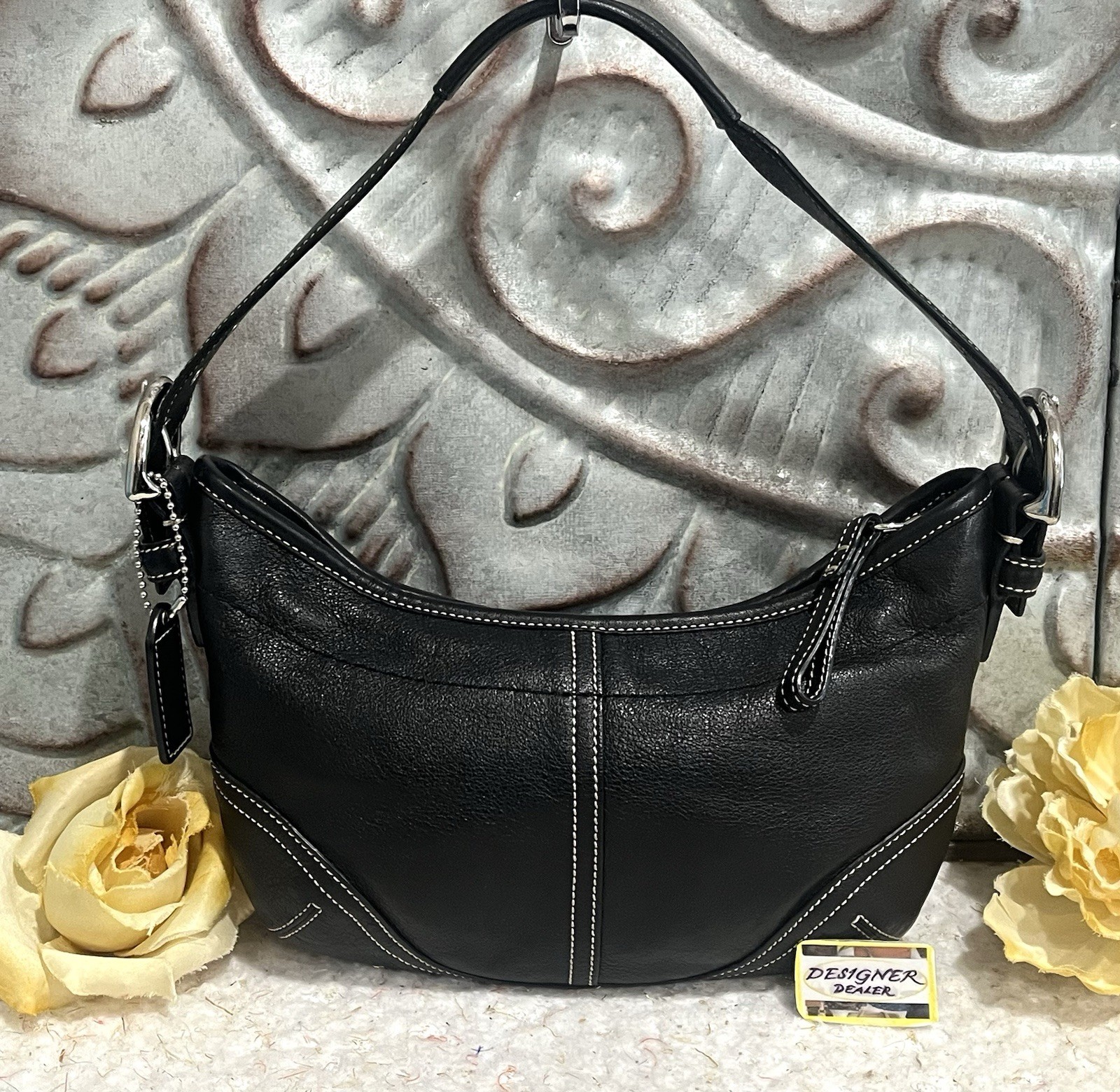 COACH SoHo Small Black Leather Hobo Shoulder Bag 9541… - Gem