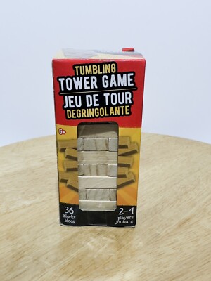 MINI TUMBLING TOWER GAME WOOD BLOCK GAME 2-4 PLAYERS 36 PIECES | eBay
