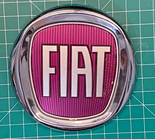 2012 - 2015 Fiat 500 Rear chrome Red Silver Emblem USED OEM B632 ...