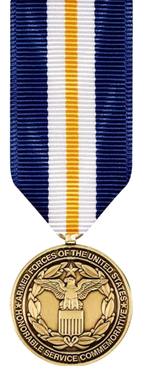 HONORABLE SERVICE COMMEMORATIVE MEDAL US MILITARY PIN UP RIBBON | eBay