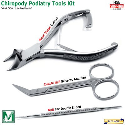 Chiropody Moon Shape Heavy Duty Thick Toe Nail File Cutter Iris Angular ...